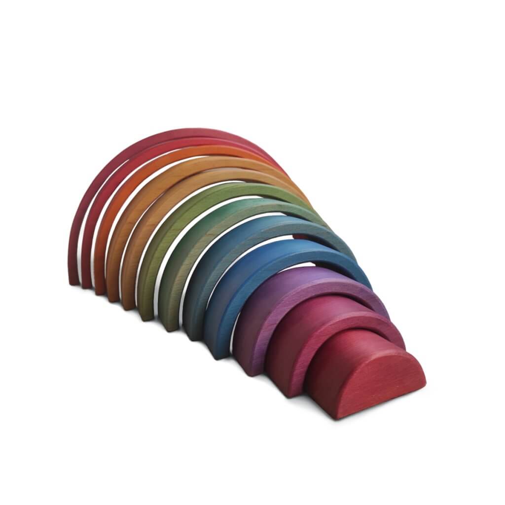 Curvy stacking blocks (12 pieces | Rainbow) - AlwahWDusur Toys ألعاب ...