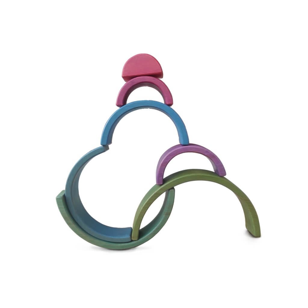 Curvy stacking blocks (12 pieces | Rainbow) - AlwahWDusur Toys ألعاب ...