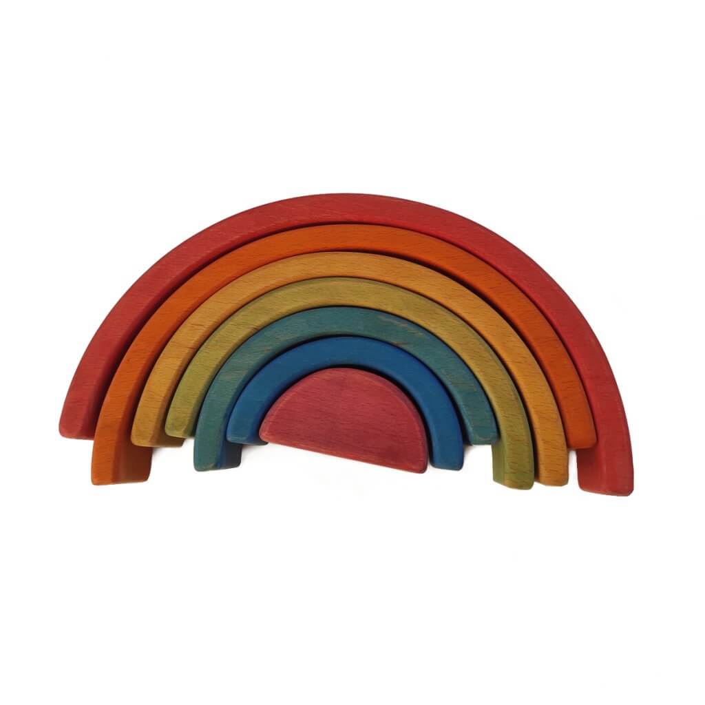 Curvy stacking blocks (7 pieces | Rainbow) - AlwahWDusur Toys ألعاب ...