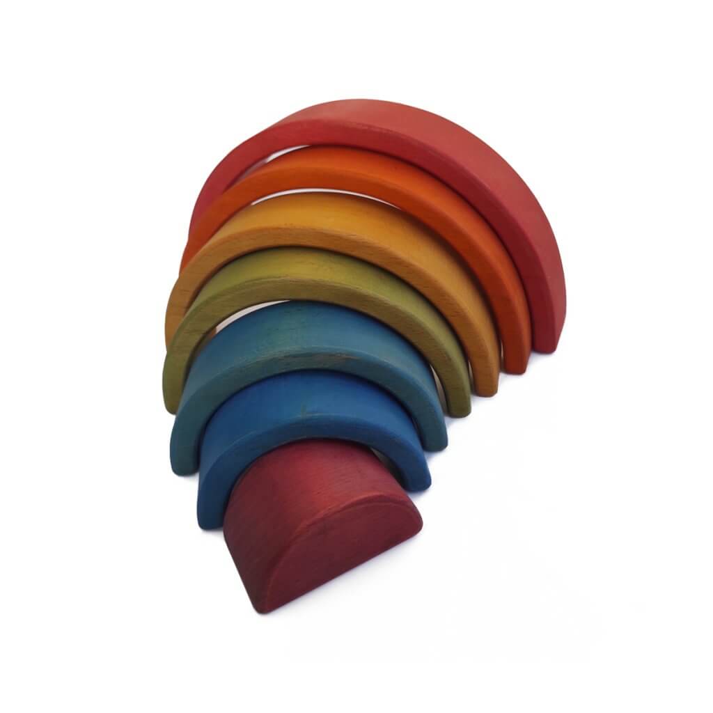 Curvy stacking blocks (7 pieces | Rainbow) - AlwahWDusur Toys ألعاب ...