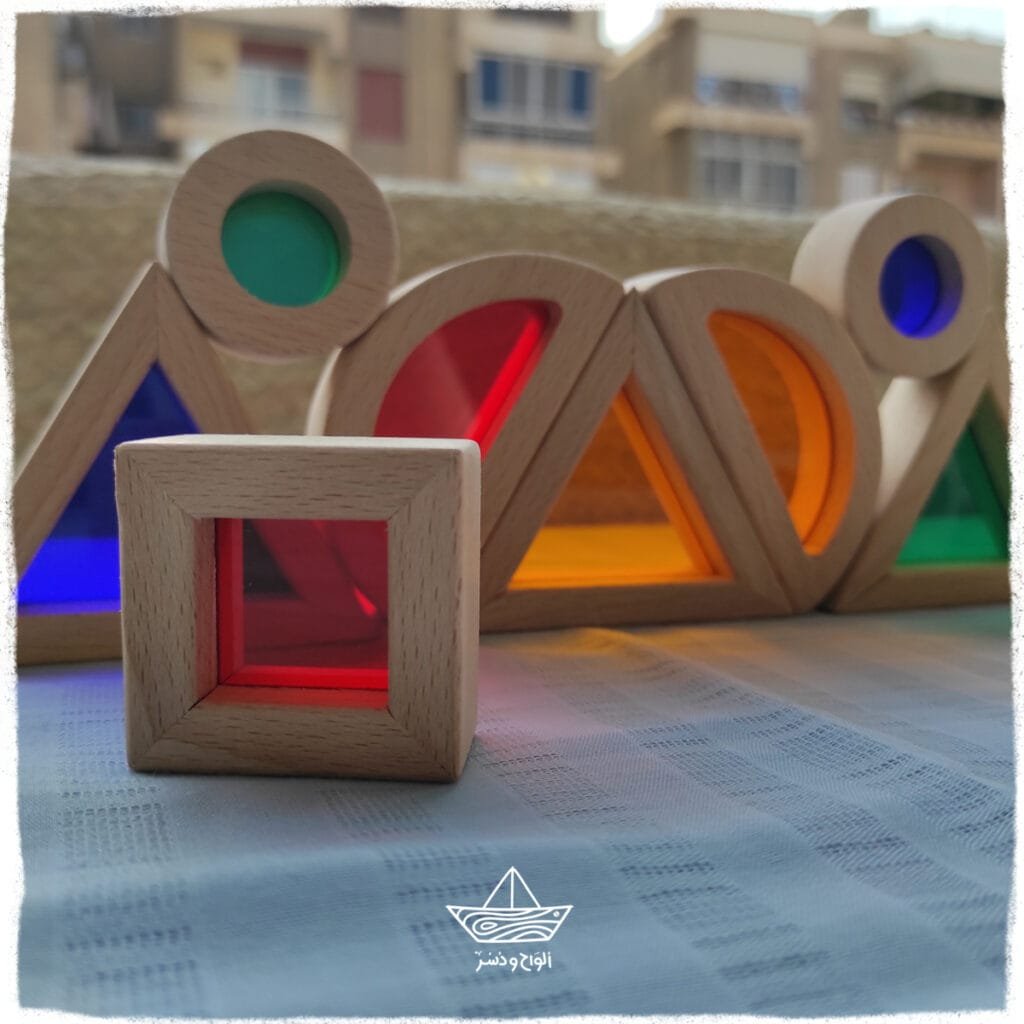 Wooden Sensory Window Stacking Blocks – 24 Pcs - AlwahWDusur Toys ألعاب ...