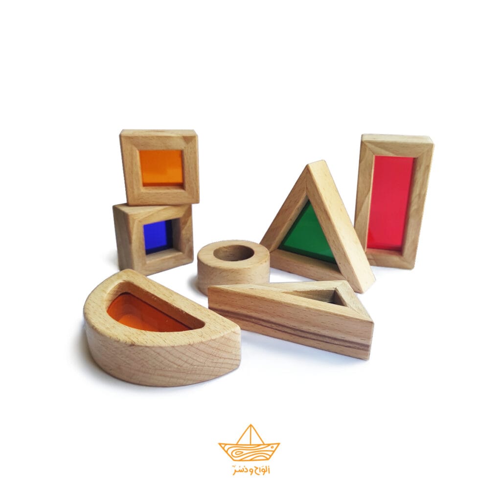 Wooden Sensory Window Stacking Blocks – 24 Pcs - AlwahWDusur Toys ألعاب ...