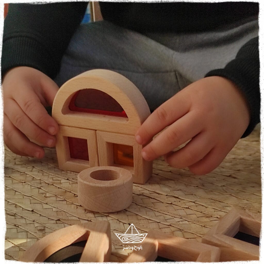 Wooden Sensory Window Stacking Blocks – 24 Pcs - AlwahWDusur Toys ألعاب ...